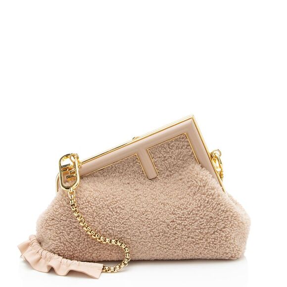 Fendi | Bags | Fendi Shearling Fendi First Small Shoulder Bag | Poshmark